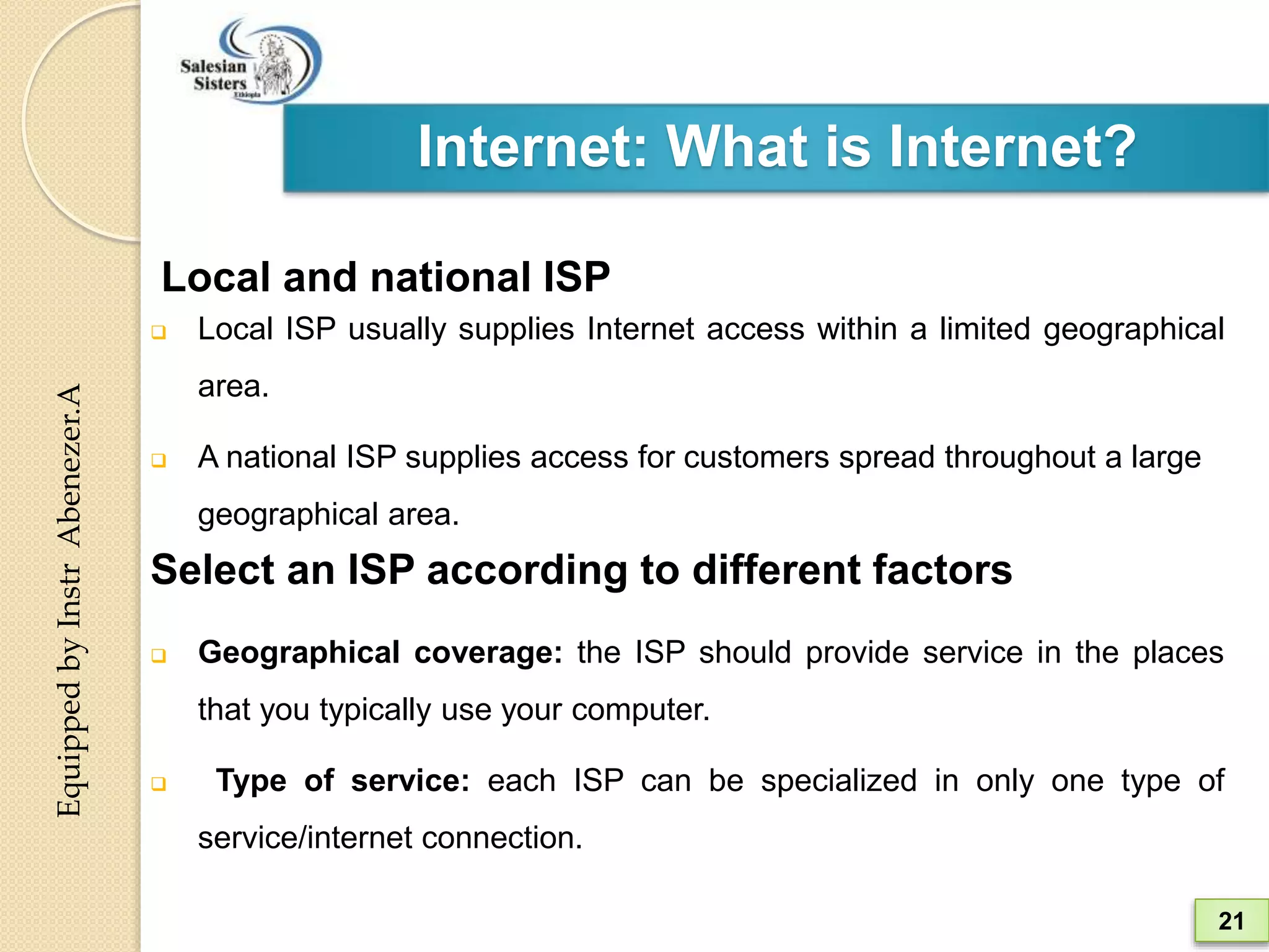 Access and use internet | PPTX