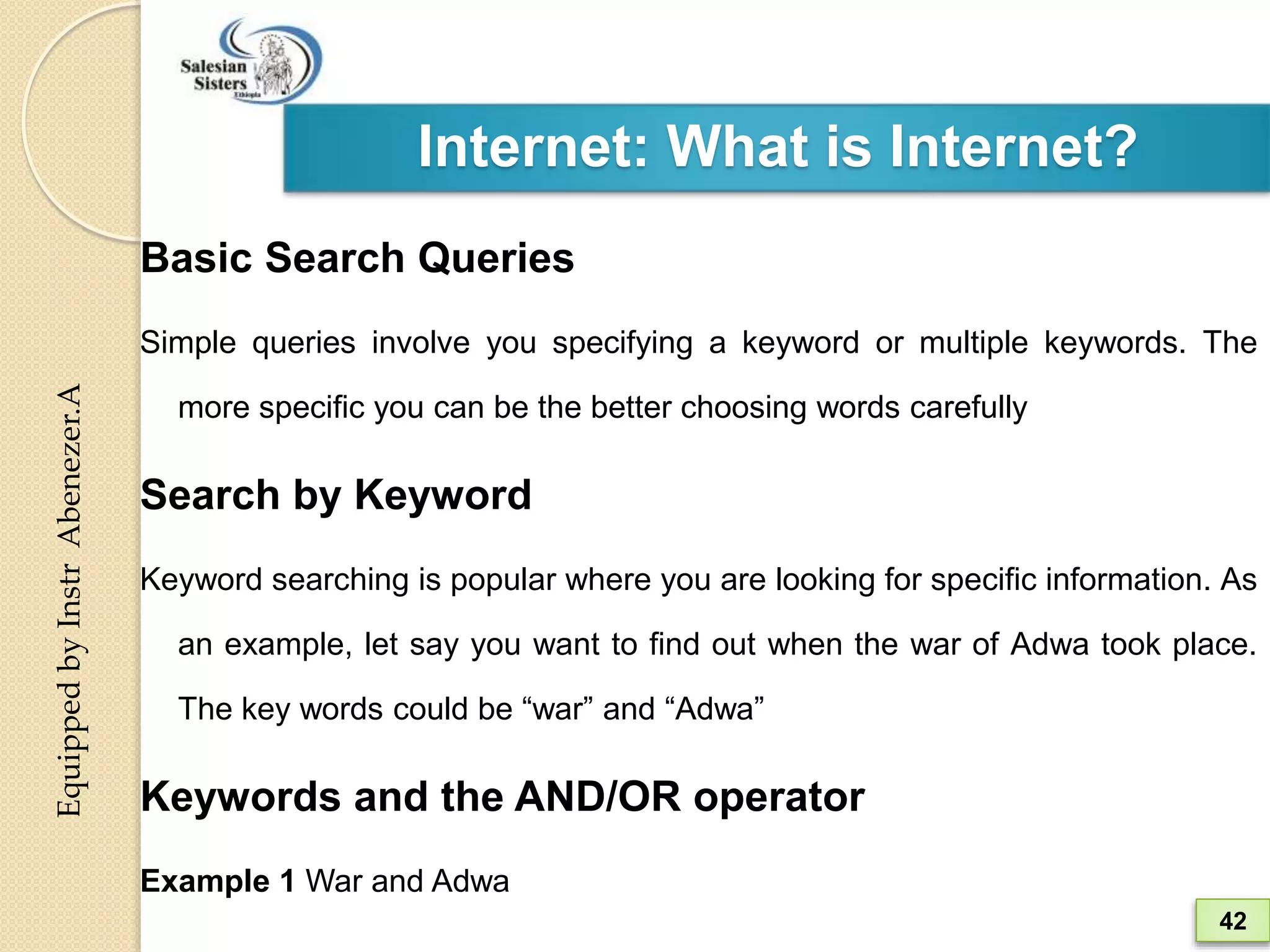Access and use internet | PPTX