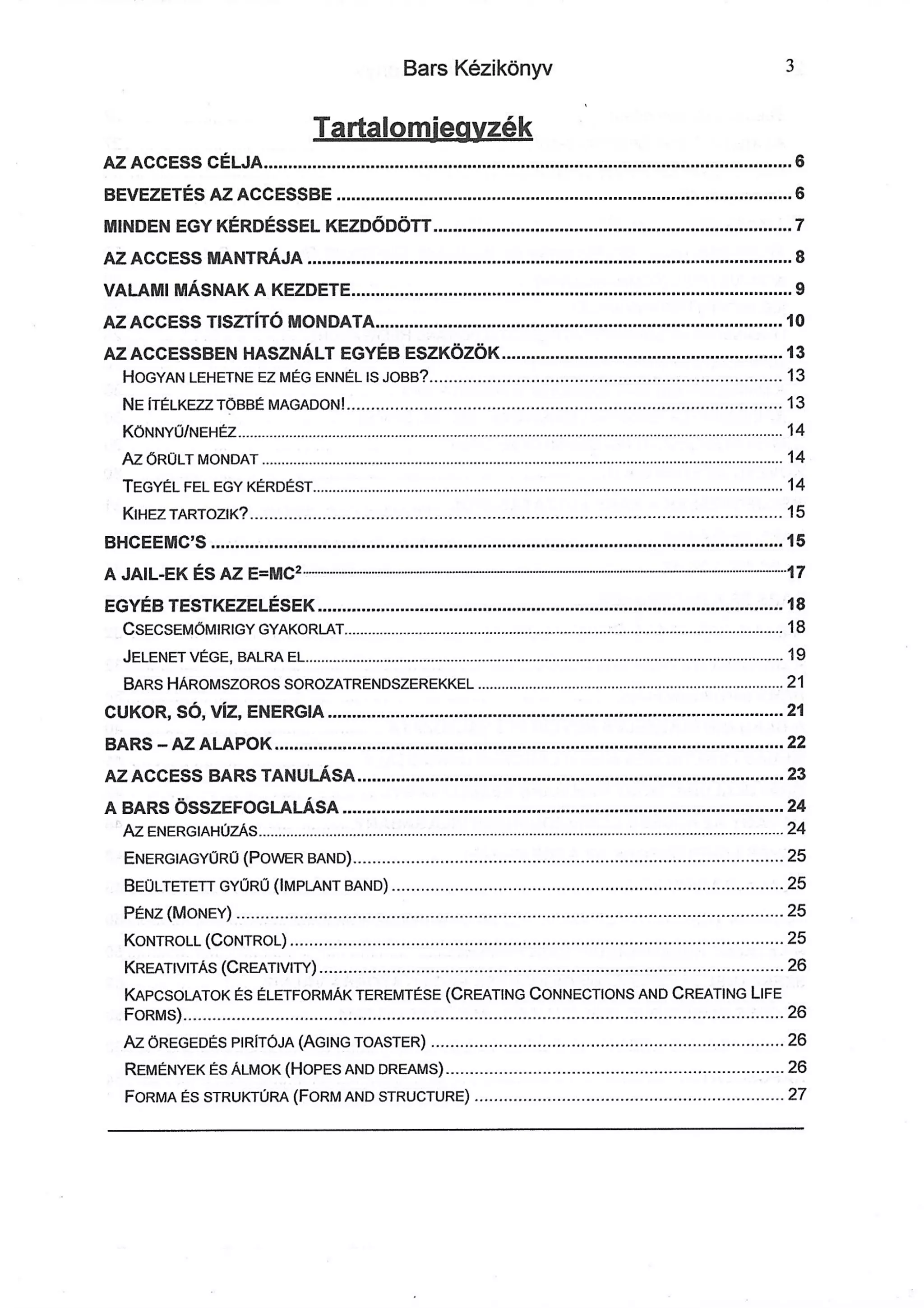 Access Bars Teljes Tanfolyami Anyag PDF Magyar | PDF