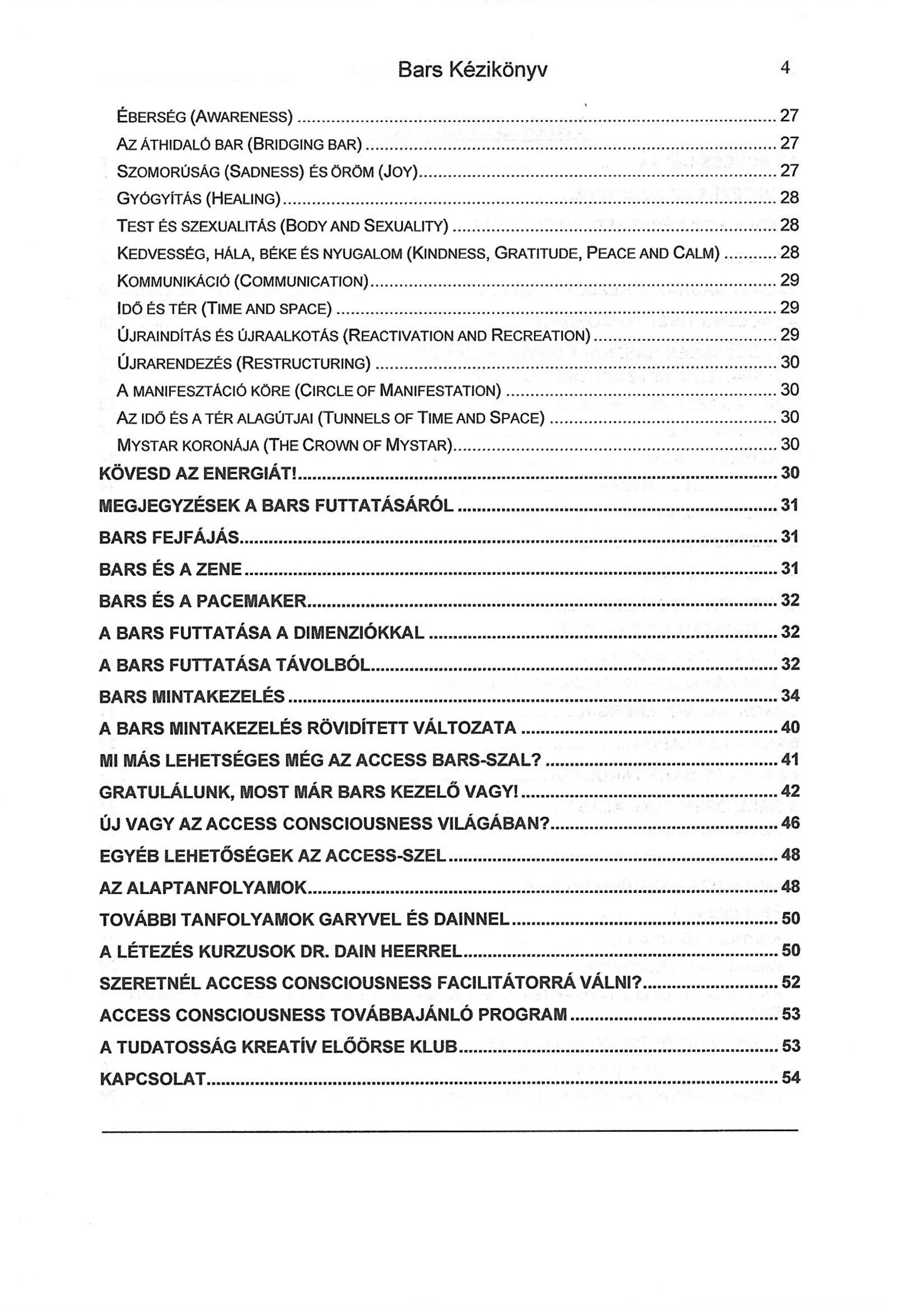 Access Bars Teljes Tanfolyami Anyag PDF Magyar | PDF