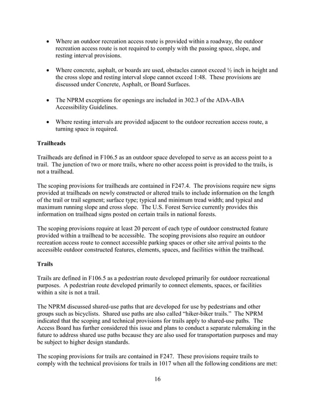 Outdoor Accessibility Guidelines | PDF