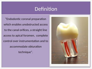 Endodontic access cavity preparation design | PPT