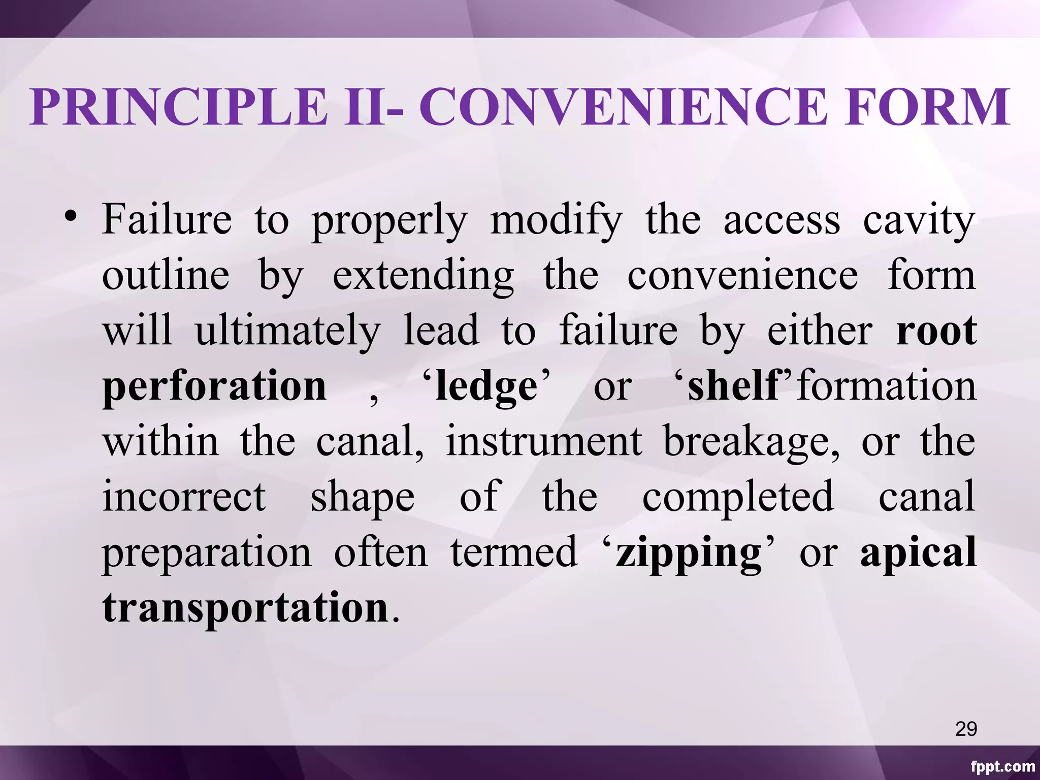 Access cavity preparation posteriors | PPT