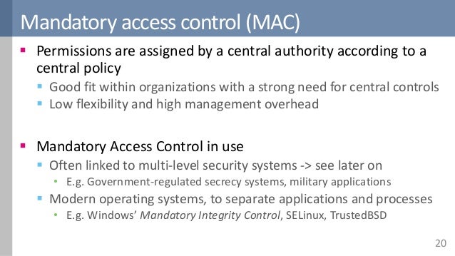 Mandatory Access Control