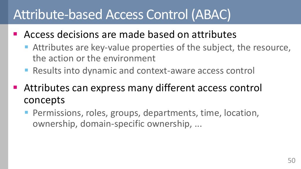An overview of access control