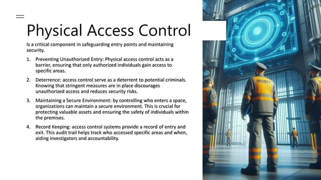 Access Control for Physical Security and | PPTX | Law