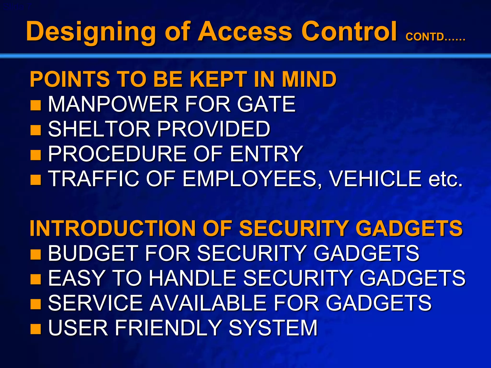 Access control at gates | PPT