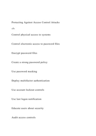 Access Control, Authentication, and Public Key Infrastructure.docx | Crime & Harmful Acts to ...