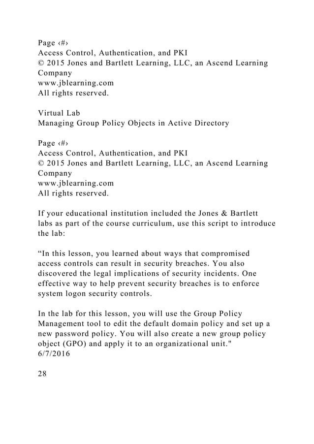 Access Control, Authentication, and Public Key Infrastructure.docx | Crime & Harmful Acts to ...