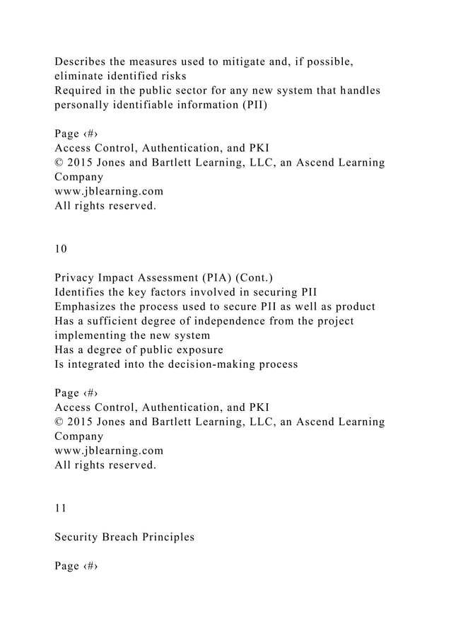 Access Control, Authentication, and Public Key Infrastructure.docx | Crime & Harmful Acts to ...