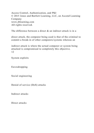 Access Control, Authentication, and Public Key Infrastructure.docx | Crime & Harmful Acts to ...