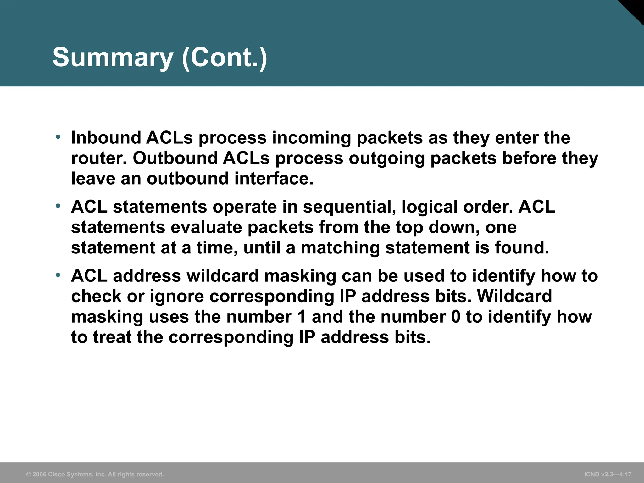 Access control list configuration in cisco routers.ppt