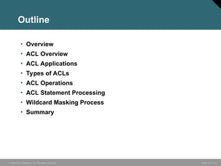 Access control list configuration in cisco routers.ppt