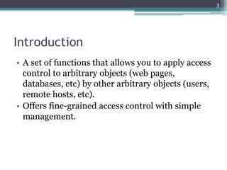 Access control list | PPTX