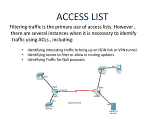 Access control list [1] | PPTX | Computer Networking | Computing