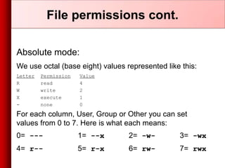 Access control list acl - permissions in linux | PPT