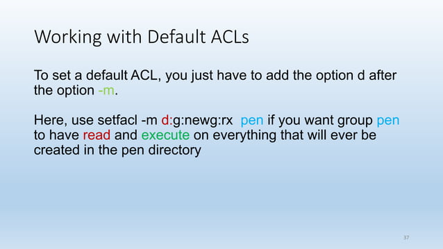 Usage Of Access Control Lists Acl In Linux Pdf Operating Systems