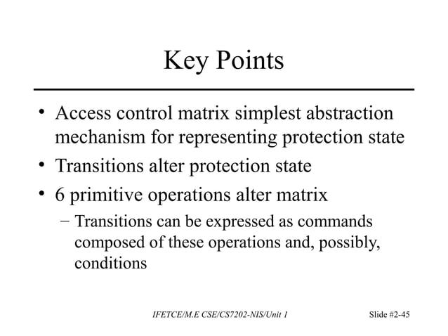 Access control matrix | PPT