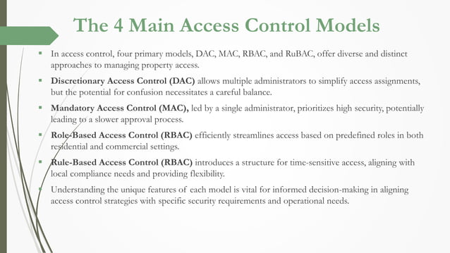 Access Control Methods presentation.pptx | Operating Systems | Computer Software and Applications