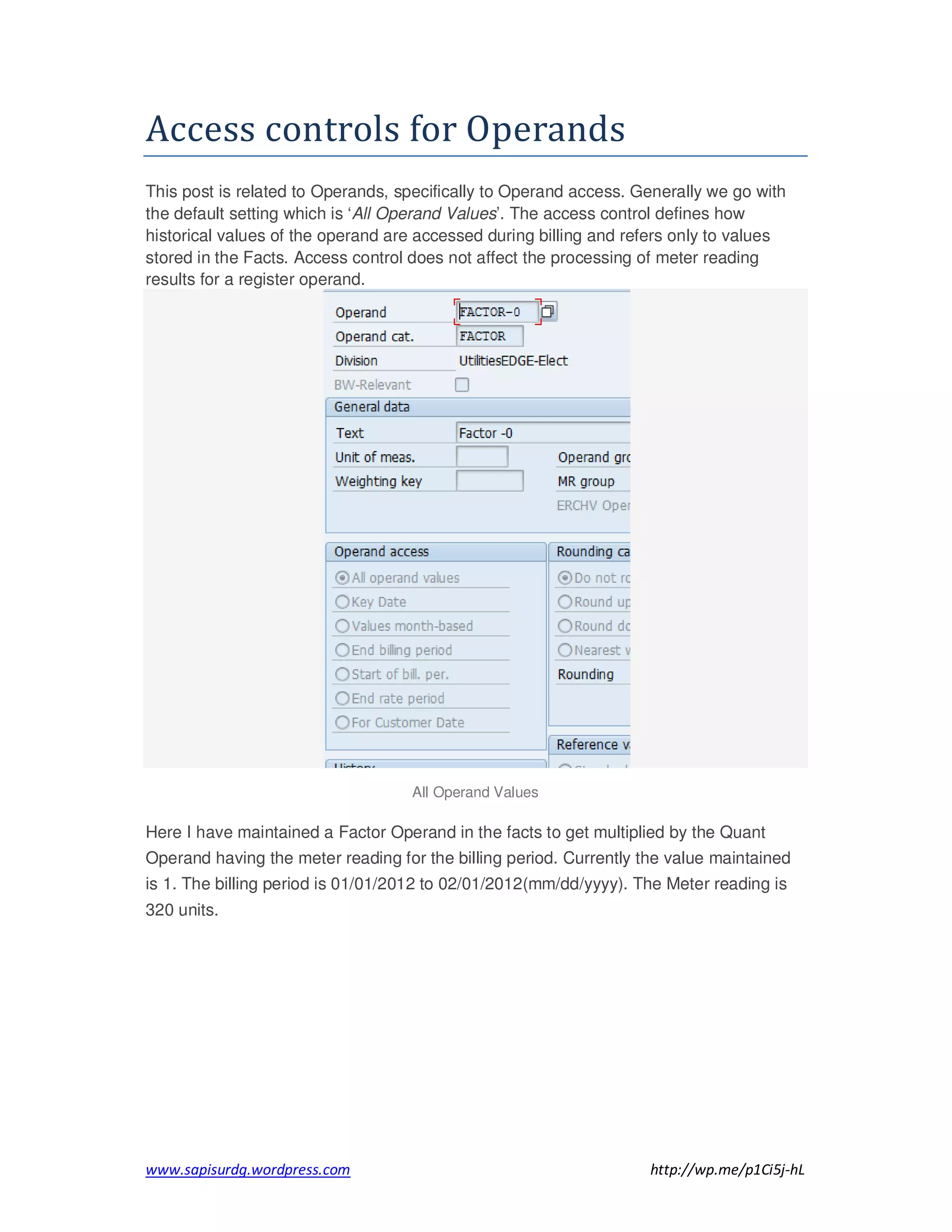 Access controls for Operands | PDF