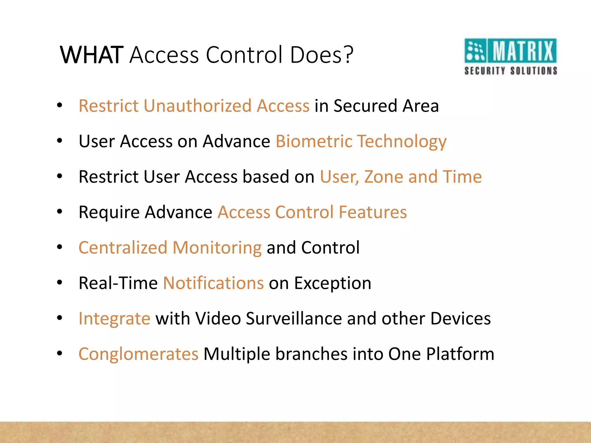 Access control system | PPTX