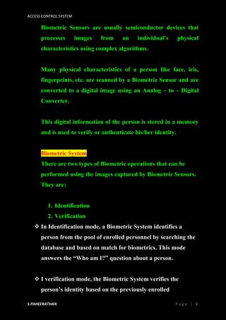 Access control system | PDF