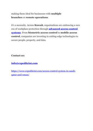 Access Control System in Kuwait.docx