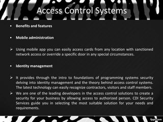 Access control systems | PPT