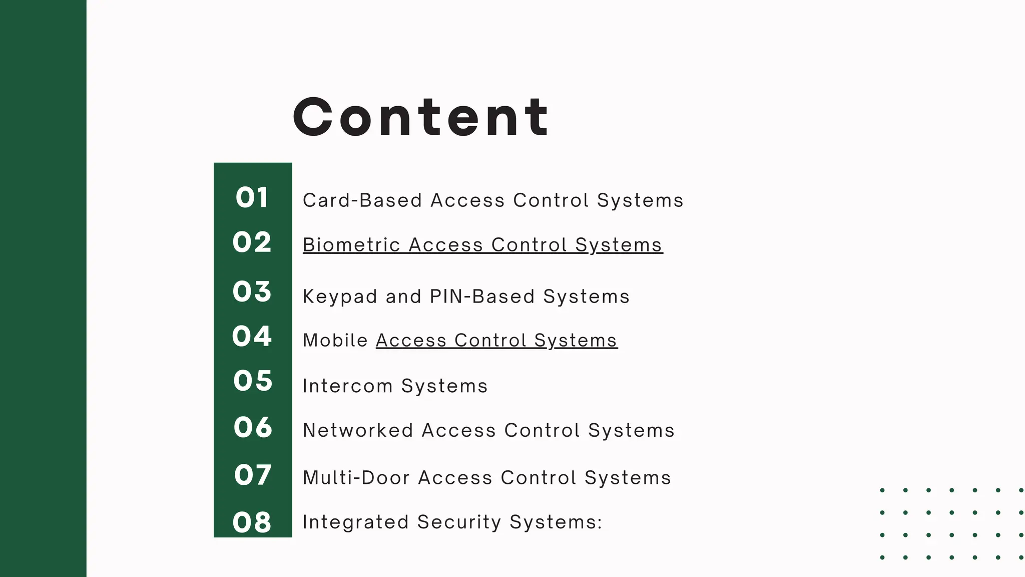 Access Control Systems Dubai - SATIN AVS | PDF