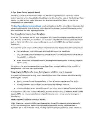 Access Control Systems for Data Centers and IT Infrastructure in the ...