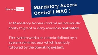 Types of access control systems | PDF