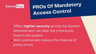 Types of access control systems | PDF