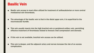 Access decisions for venous interventions | PPT