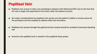Access decisions for venous interventions | PPTX