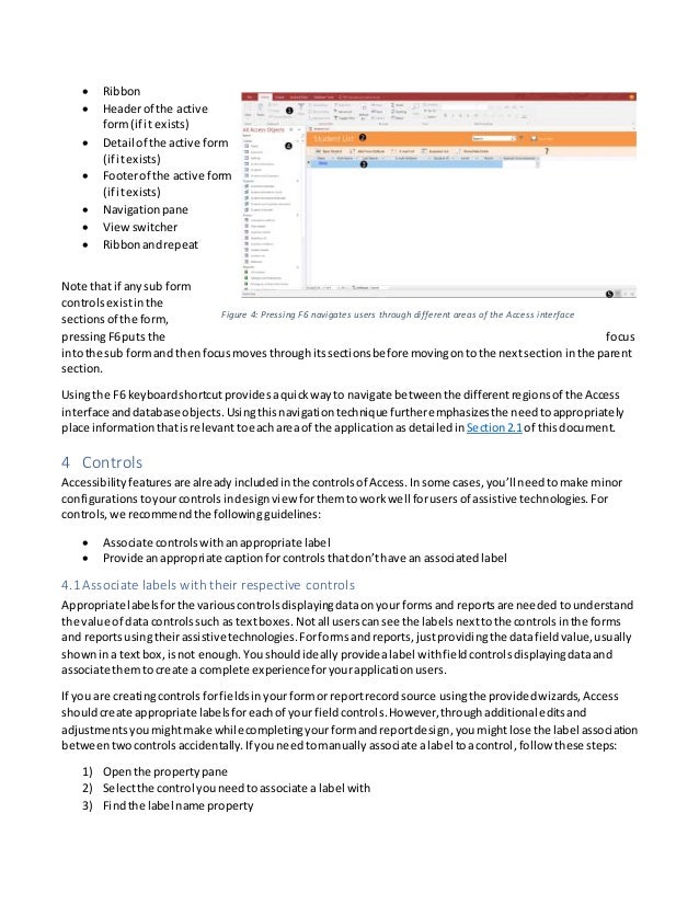 Access design guide for accessibility