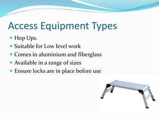 Appreciation of Access Platforms and Equipment | PPTX