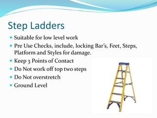 Appreciation of Access Platforms and Equipment | PPT