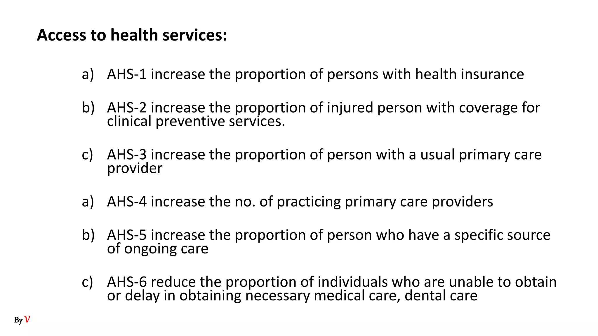Access & equity in healthcare by v | PPTX