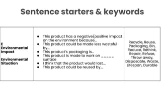 MYP Personal Project Product Success Criteria_sentence starters | PPT