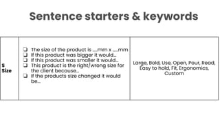 MYP Personal Project Product Success Criteria_sentence starters | PPTX