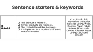 MYP Personal Project Product Success Criteria_sentence starters | PPT