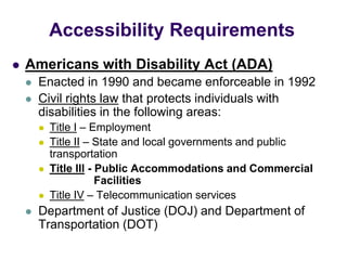 Accessibility Building Codes: ADA | PPTX
