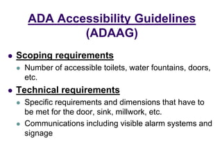 Accessibility Building Codes: ADA | PPTX