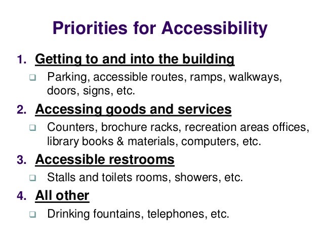 Accessibility Building Codes: ADA