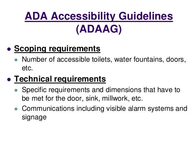 Accessibility Building Codes: ADA