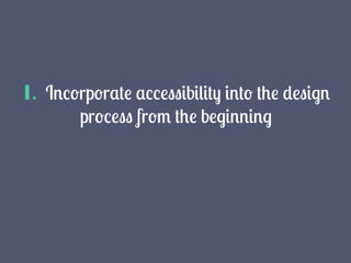 Accessibility and inclusive design | PDF