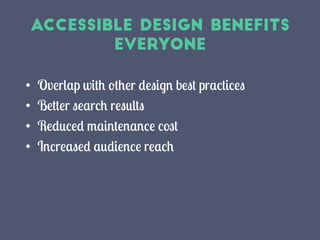 Accessibility and inclusive design | PDF