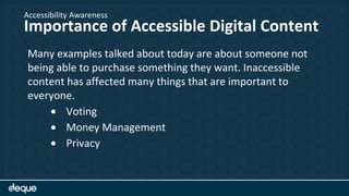 Accessibility Awareness Lab | PDF