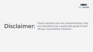 Accessibility Quick Start Checklist | PPT