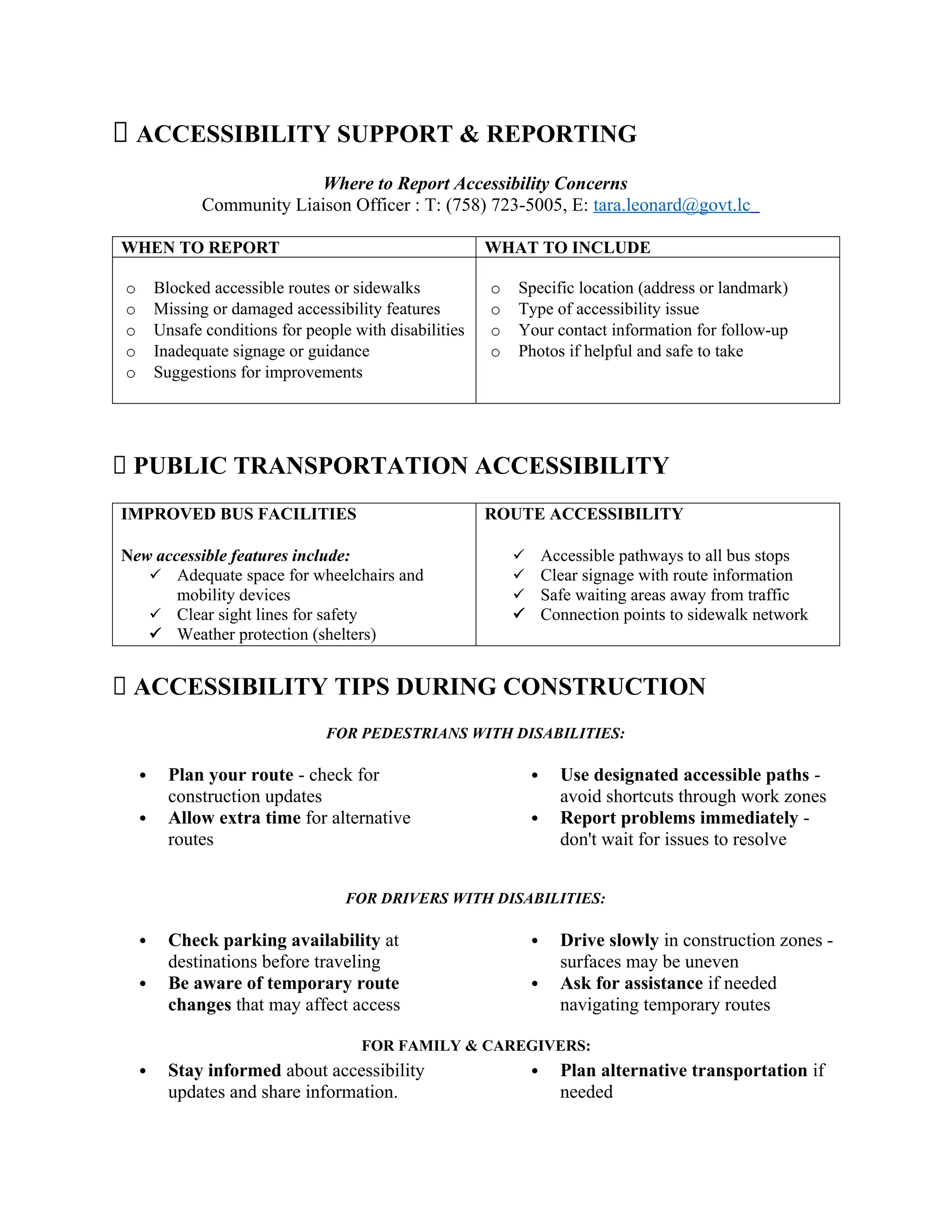 ACCESSIBILITY FEATURES GUIDE - MHCWRRP Saint Lucia | DOCX